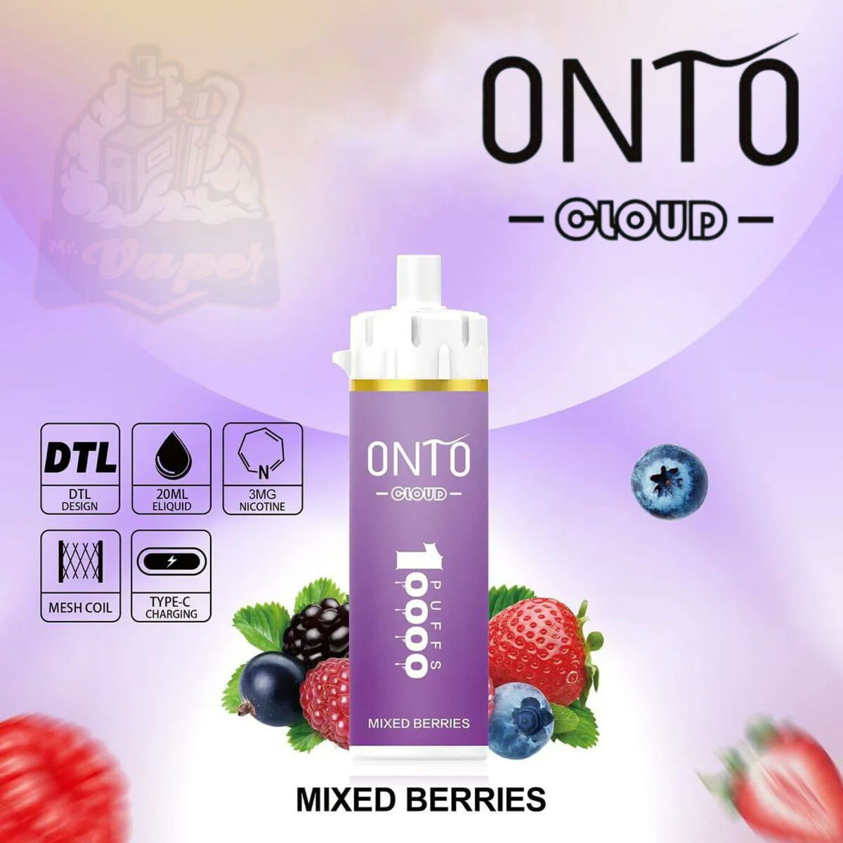 ONTO - CLOUD DISPOSABLE VAPE 10000 PUFFS – MrVape store