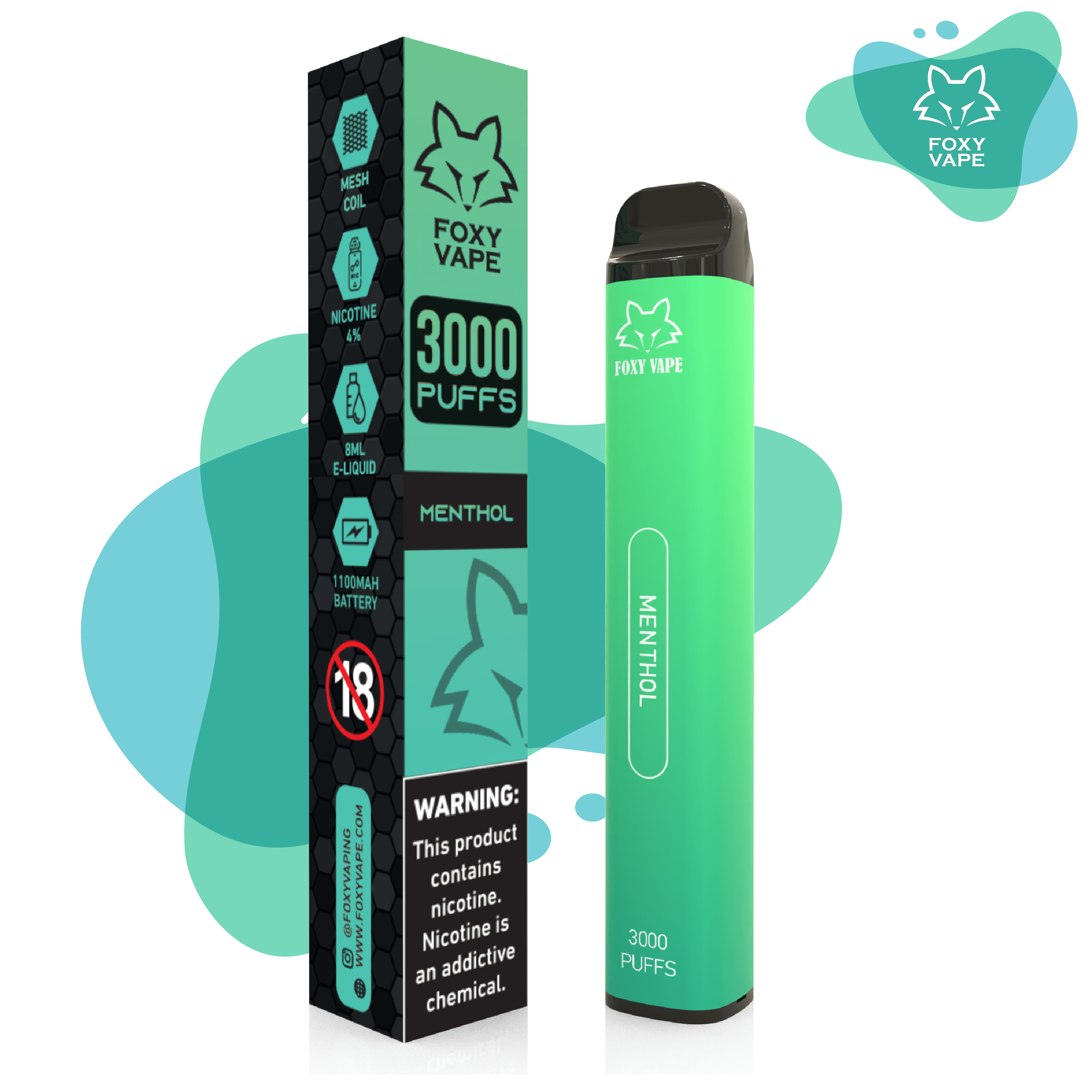 FOXY DISPOSABLE VAPE 3000 PUFFS 4%MG – MrVape store
